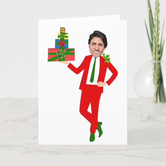 christmas justin trudeau holiday card | Zazzle.ca
