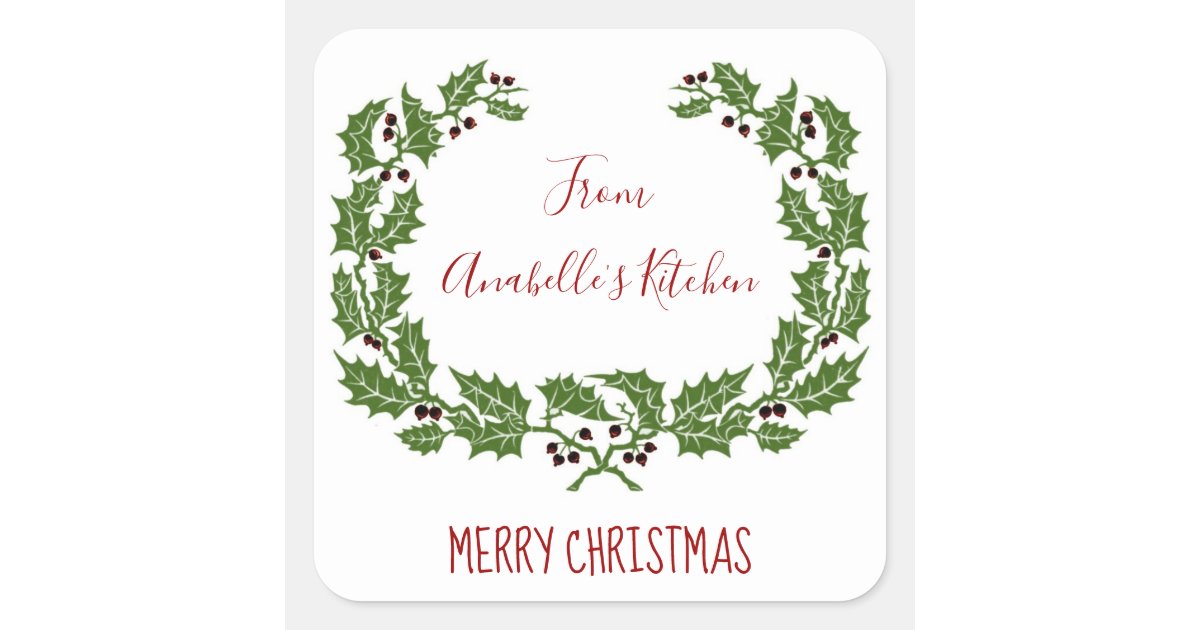 Christmas Label Merry Christmas baking food | Zazzle