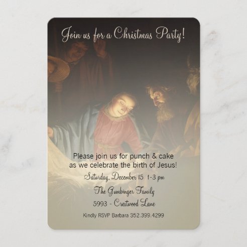 Religious Christmas Invitations & Announcements | Zazzle CA