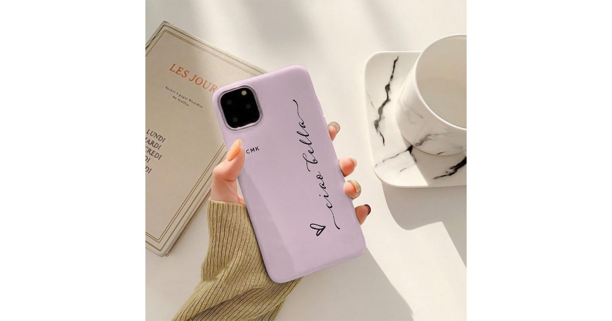 Ciao Bella | Pink Italian Modern Script with Heart Case-Mate iPhone ...