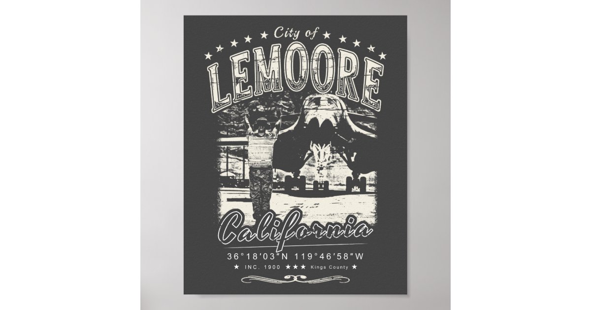 CITY OF LEMOORE - KINGS CALIFORNIA VINTAGE POSTER | Zazzle