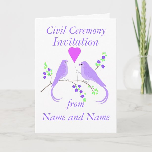 Civil Ceremony Invitations | Zazzle CA