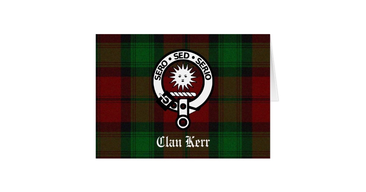 Clan Kerr Crest Badge Tartan | Zazzle