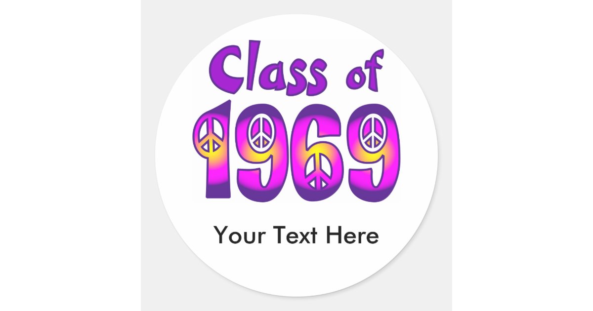 Class of 69 Reunion Stickers | Zazzle