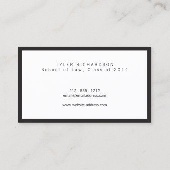 Classic Graduate Student Business Card | Zazzle