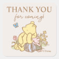 Classic Pooh & Piglet Baby Shower Square Sticker | Zazzle