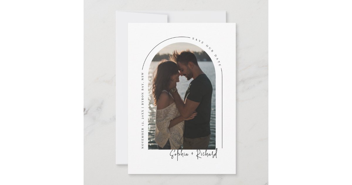 Classic Save the Date with Photo & QR Code Invitation | Zazzle