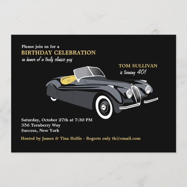 Classic Car Invitations | Zazzle CA