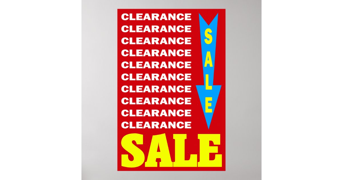CLEARANCE SALE - RETAIL POSTER SIGN | Zazzle.ca