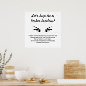 Click to purchase Lash care poster for business | Zazzle