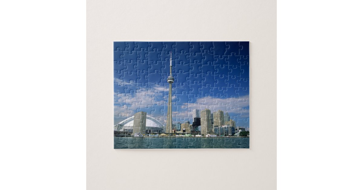 CN Tower and Skydome in Toronto, Ontario, Jigsaw Puzzle | Zazzle