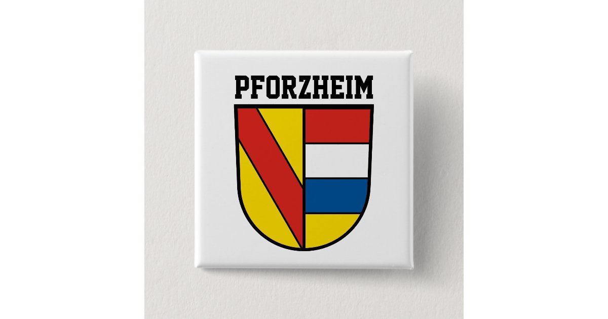 Coat of Arms of Pforzheim, Germany 2 Inch Square Button | Zazzle