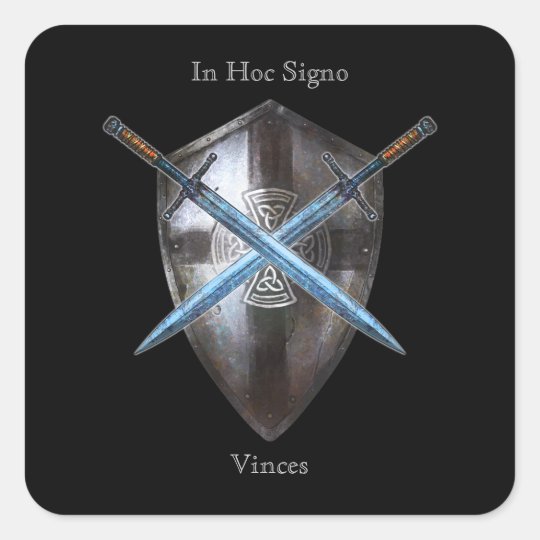 Coat of Arms Sticker - In Hoc Signo Vinces | Zazzle.ca