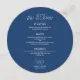 Cobalt Blue Modern Minimalist Circle Wedding Menu | Zazzle