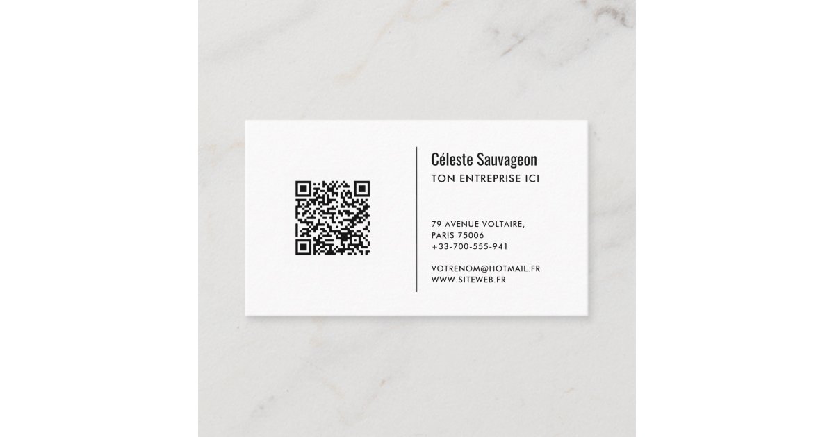 Code QR - Modèle de carte de visite Business Card | Zazzle