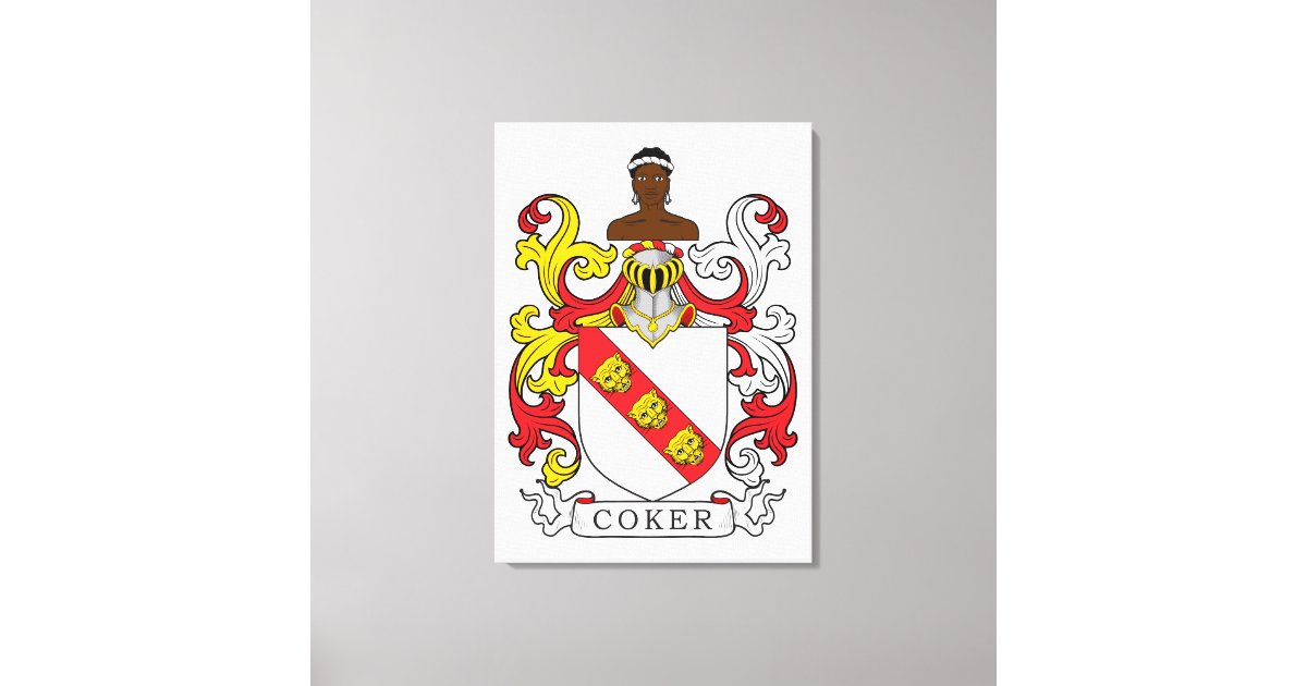 Coker Family Crest Canvas Print | Zazzle