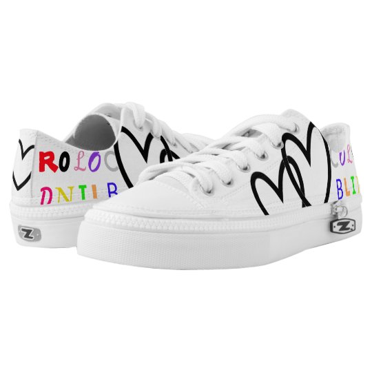 "COLOR BLIND LOVE" Tennis Shoes | Zazzle.ca