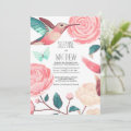 Colorful Hummingbird Floral Spring Wedding Invitation | Zazzle