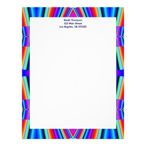 colorful turquoise blue letterhead template