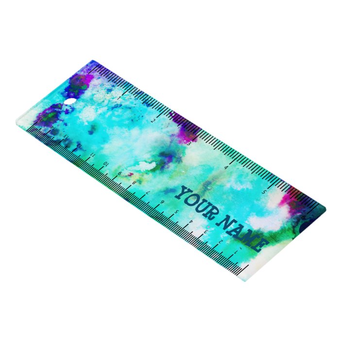 Colourful Abstract Art Watercolor CUSTOMIZE Ruler | Zazzle.ca