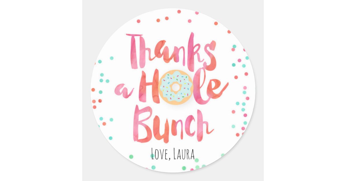 Colourful Doughnut Thank You Stickers | Zazzle.ca