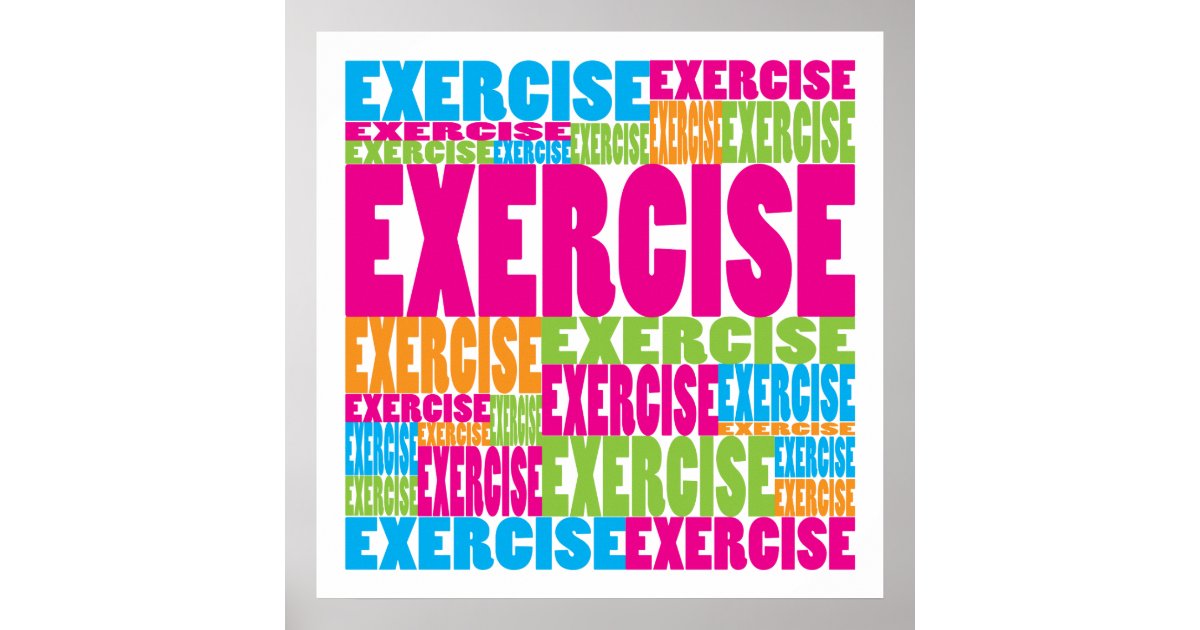 Colourful Exercise Poster | Zazzle