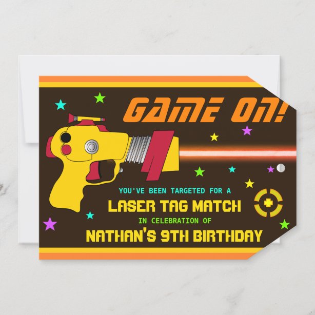 Laser Tag Birthday Invitations | Zazzle CA