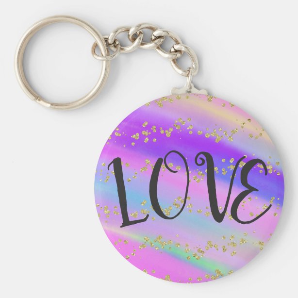 Purple Glitter Keychains & Key Rings | Zazzle CA