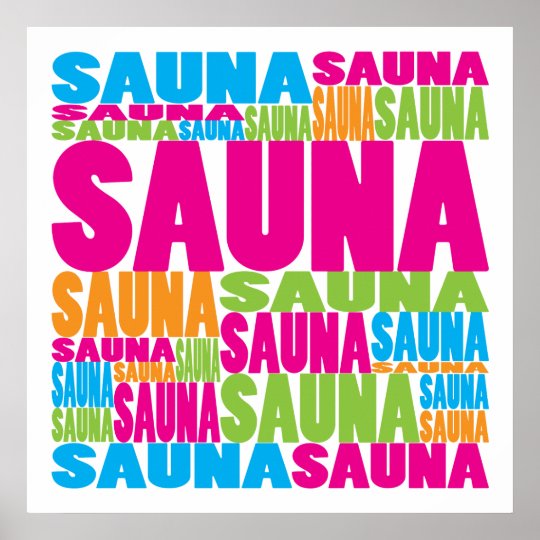 Colourful Sauna Poster | Zazzle.ca