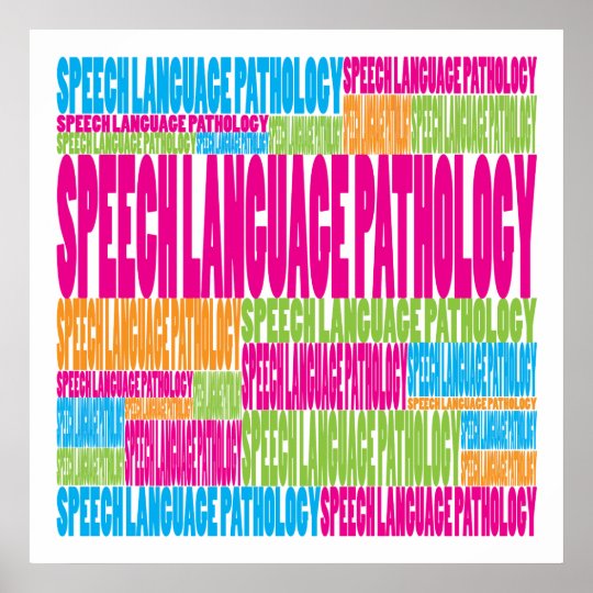 Colourful Speech Language Pathology Poster | Zazzle.ca