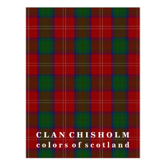 Colours of Scotland Clan Chisholm Tartan Postcard | Zazzle.ca