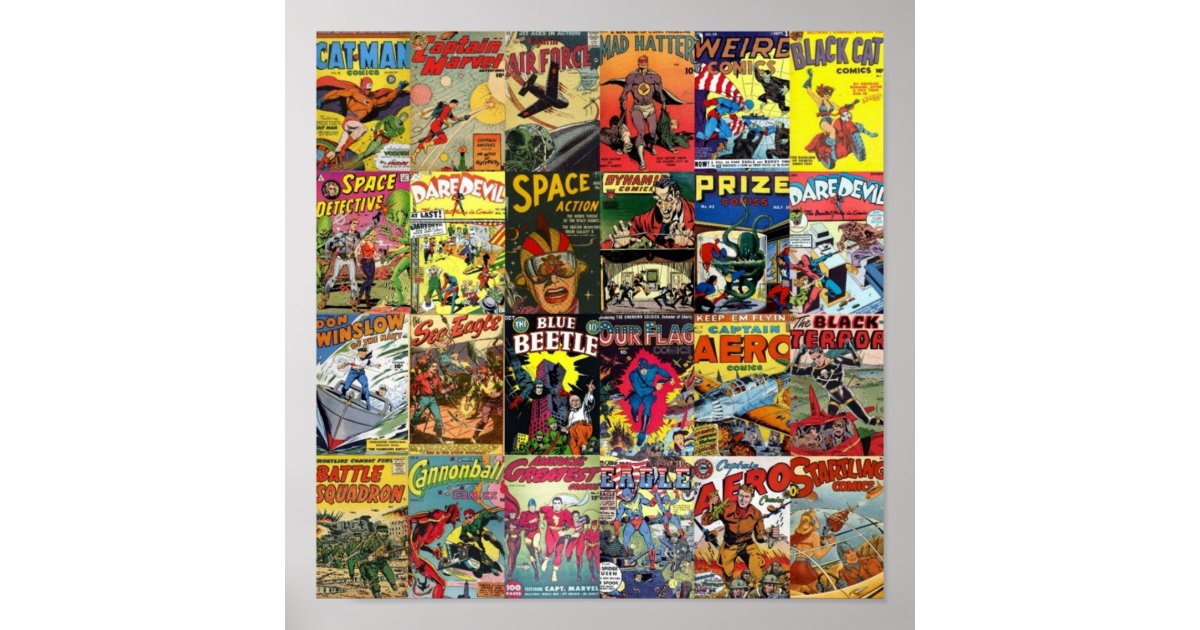 Comic Book Collage II Poster | Zazzle