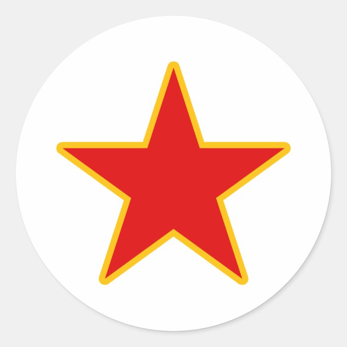 Communist Red Star Classic Round Sticker | Zazzle.ca