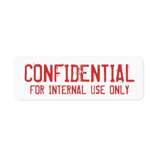 CONFIDENTIAL labels | Zazzle