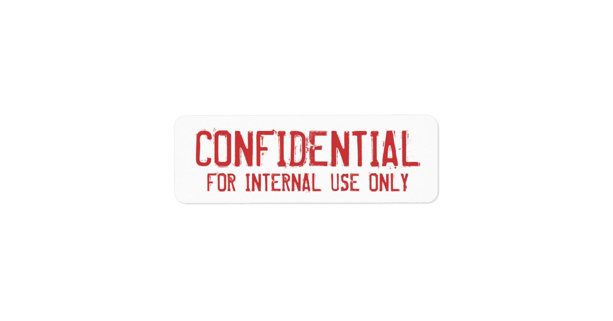 CONFIDENTIAL labels | Zazzle
