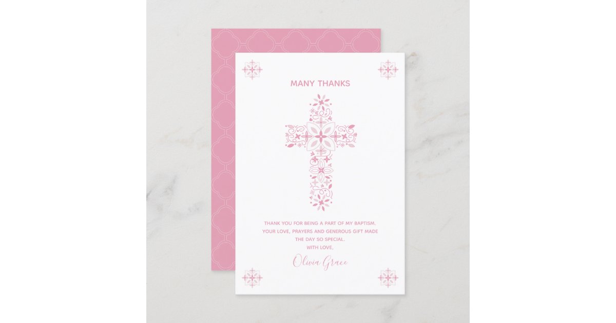Confirmation Thank You Card - Custom Note | Zazzle