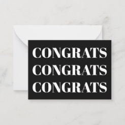 Black And White X Congratulations Cards | Zazzle.ca