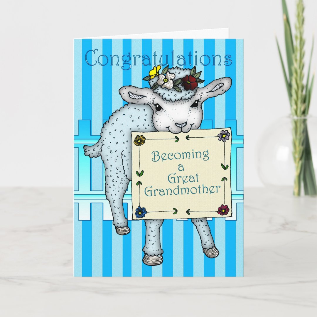 congratulations becoming a Great Grandmother Card | Zazzle