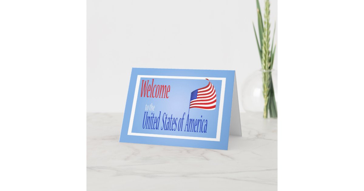 Congratulations US Citizenship US Flag Card | Zazzle