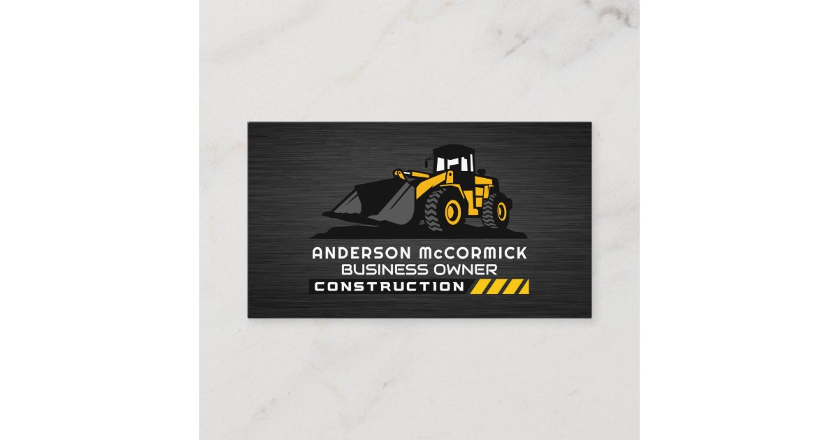 Construction Vehicle | Earth Digger | Developer Business Card | Zazzle