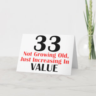 33rd Birthday Cards | Zazzle CA