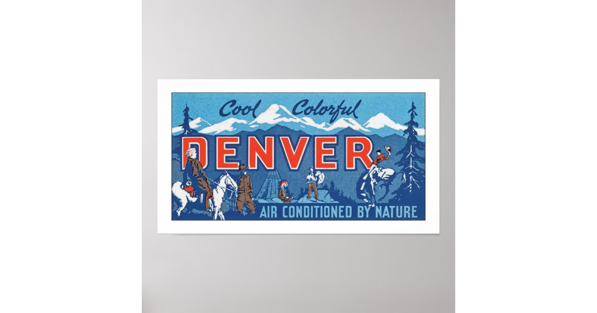 Cool Colourful Denver Poster | Zazzle