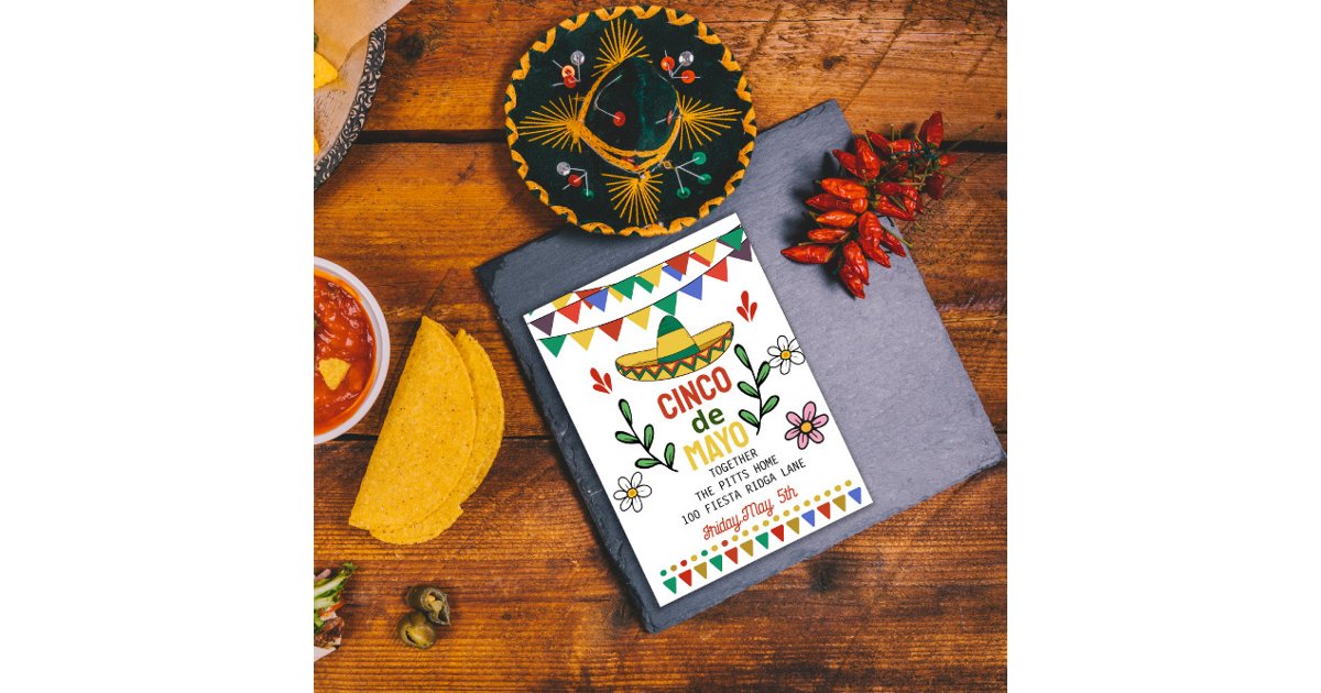 Cool mexicano Celebration Cinquo De Mayo Invitation | Zazzle