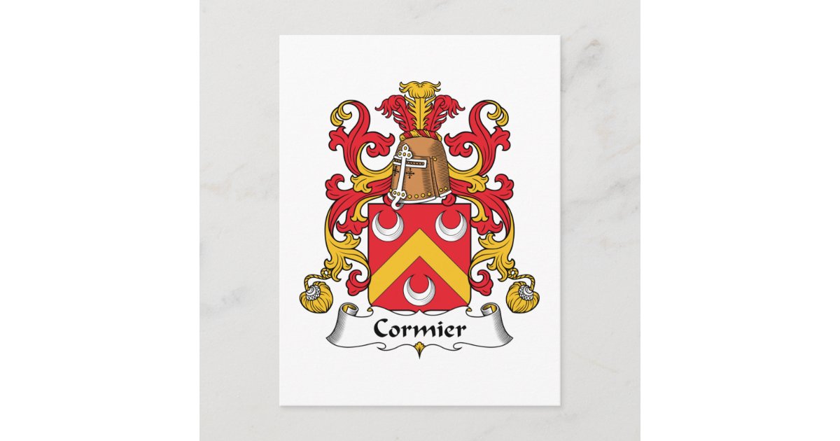 Cormier Family Crest Postcard | Zazzle