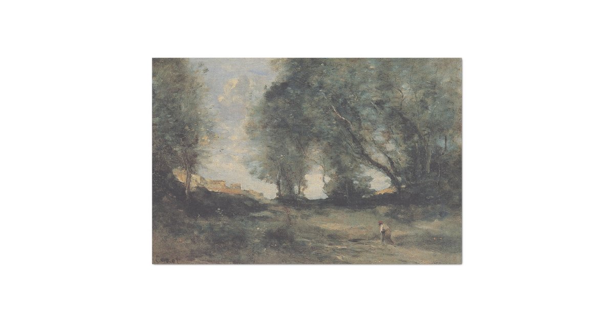 Corot Landscape Decoupage Tissue Paper | Zazzle