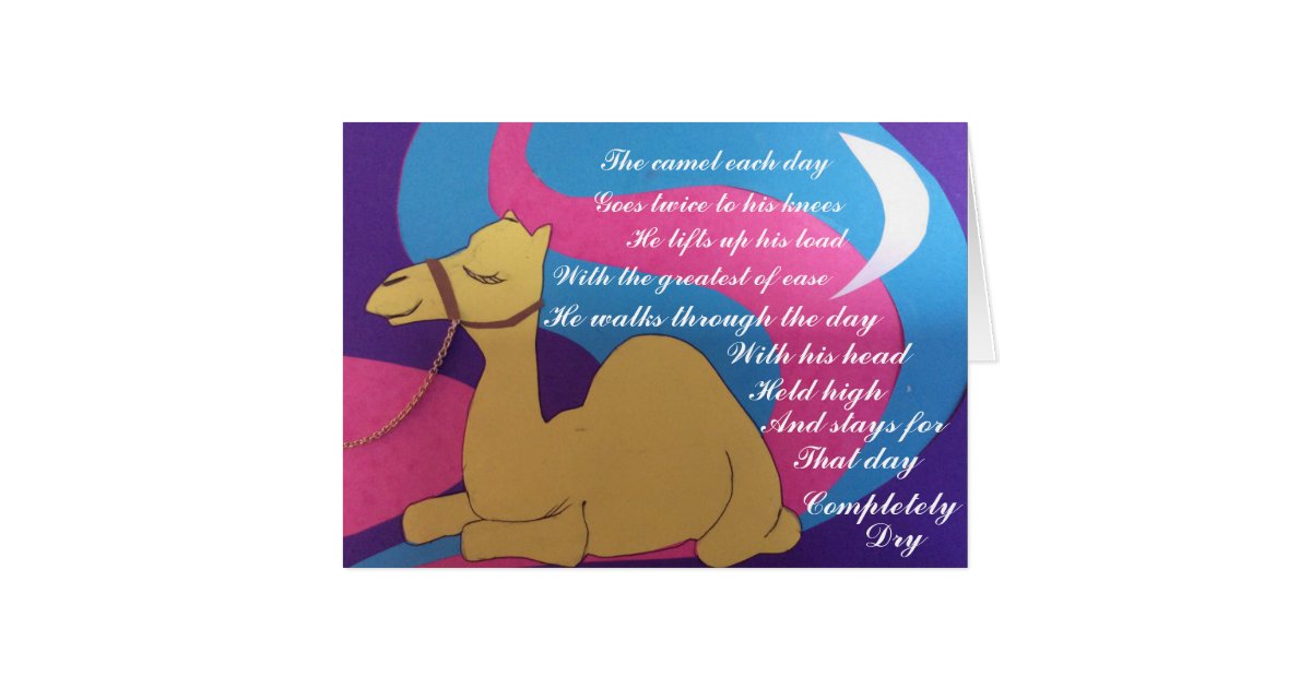 Cosmic camel poem | Zazzle