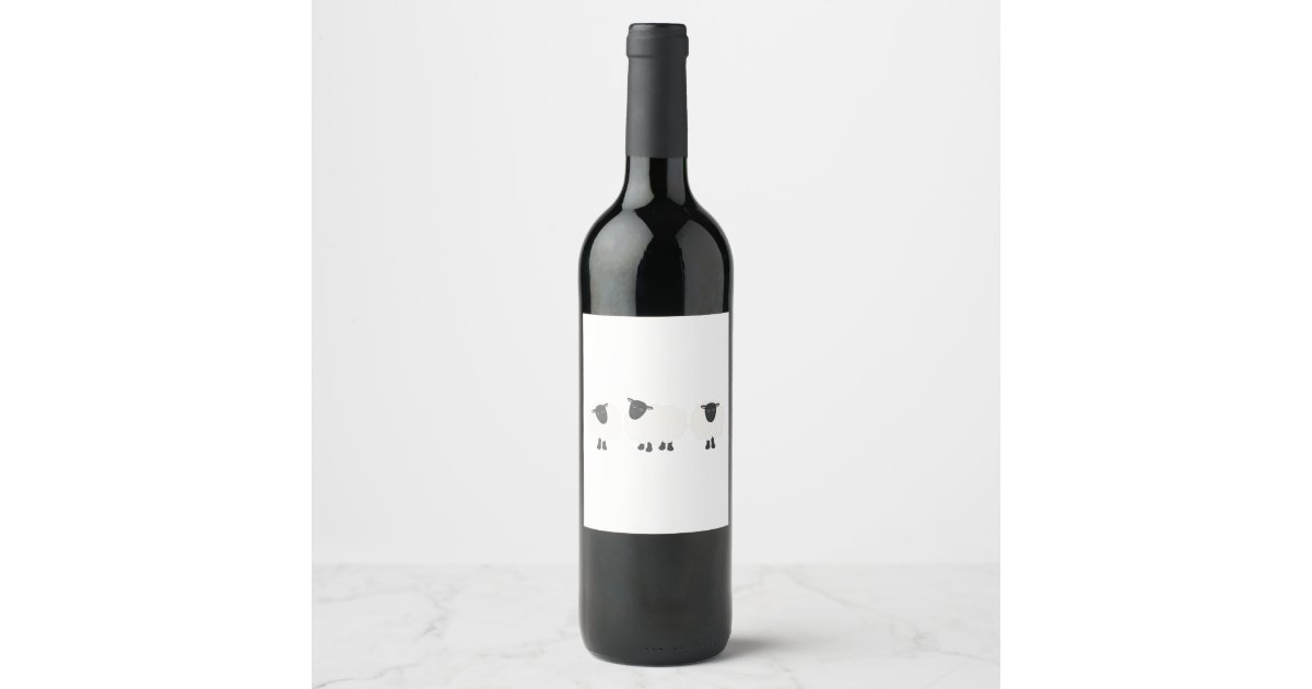 Count Sheep Wine Label | Zazzle