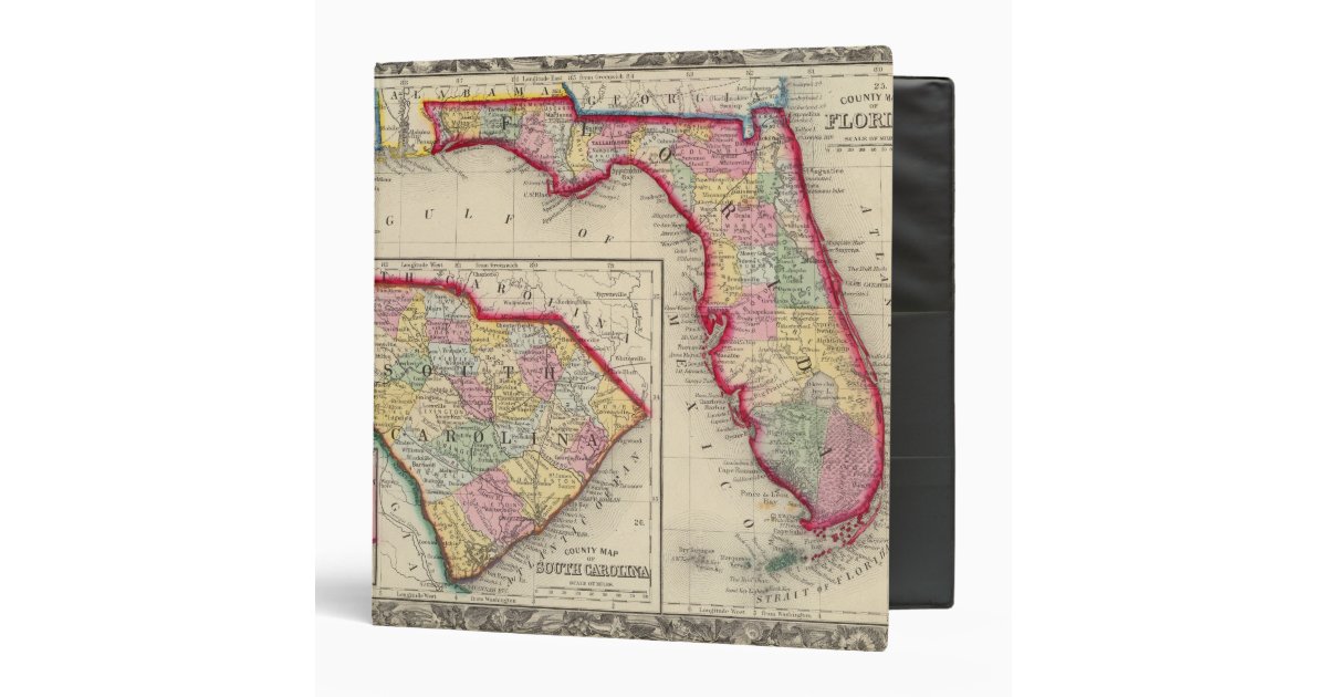 County Map Of Florida Binder | Zazzle