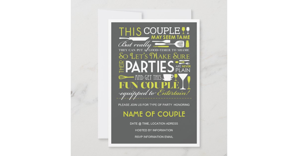 Couples Party Invitation | Zazzle