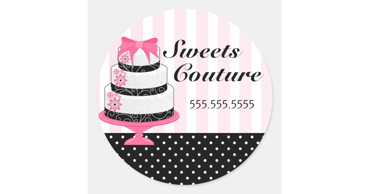 Couture Cakes Bakery Box Seals | Zazzle